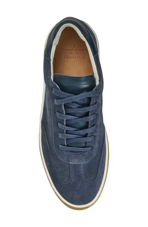 Aquatalia Milano Waterproof Leather Sneakers - Denim Suede
