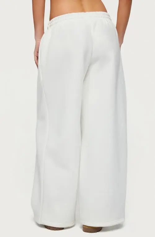 EDIKTED Kamari Low Rise Wide Leg Sweatpants
