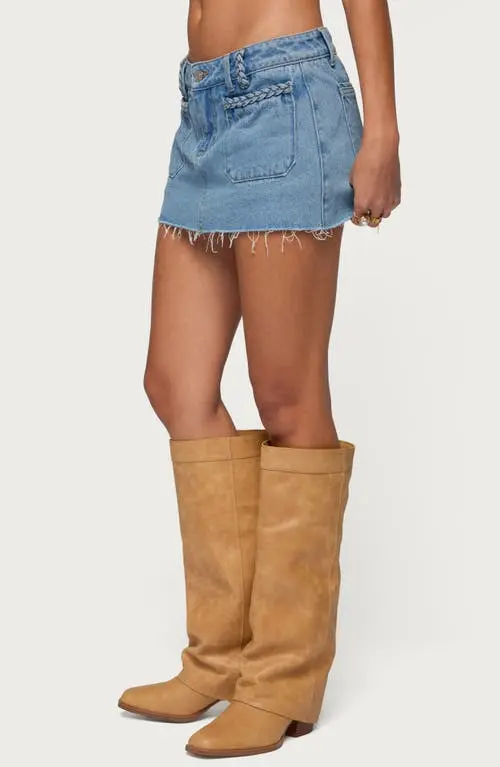 EDIKTED Gloriana Denim Miniskirt