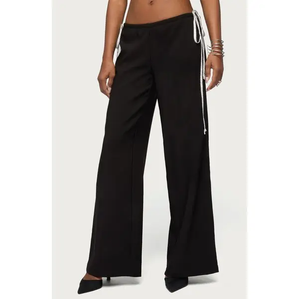 EDIKTED Mikah Contrast Stripe Wide Leg Pants