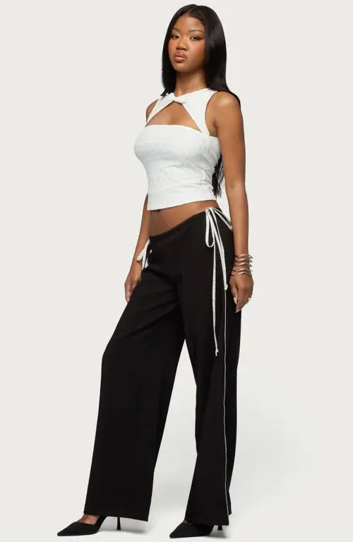EDIKTED Mikah Contrast Stripe Wide Leg Pants