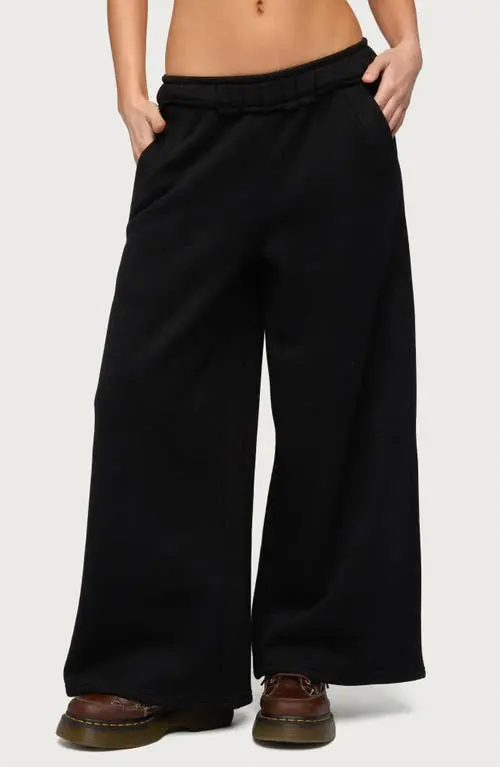 EDIKTED Oversize Baggy Sweatpants - Black