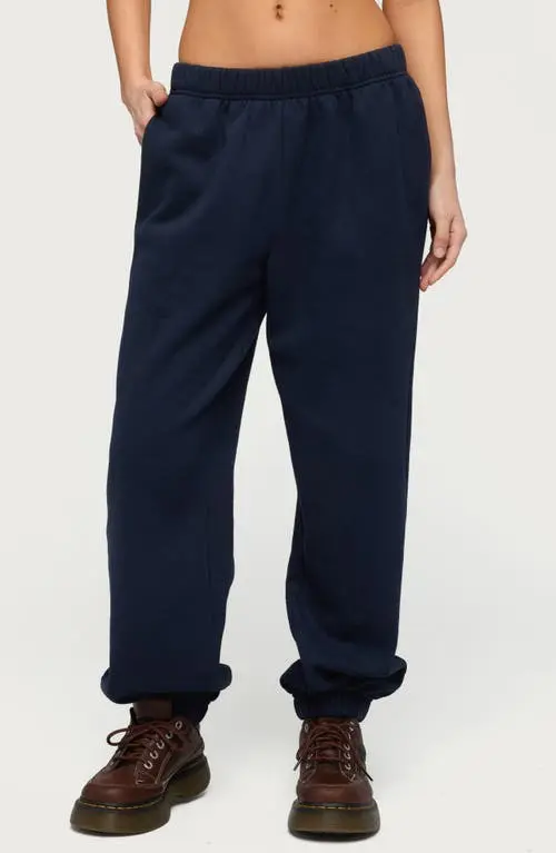 EDIKTED Oversized Sweatpants - Navy