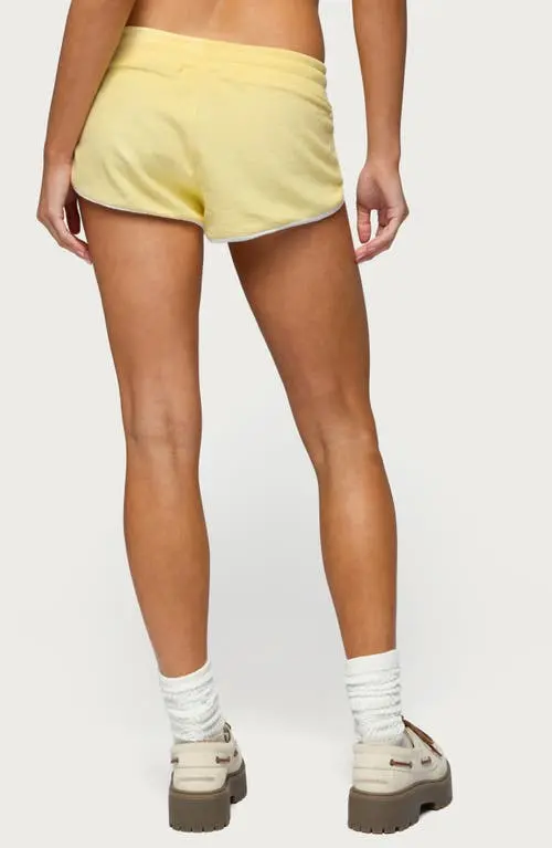 EDIKTED Terry Cloth Elastic-waist Shorts