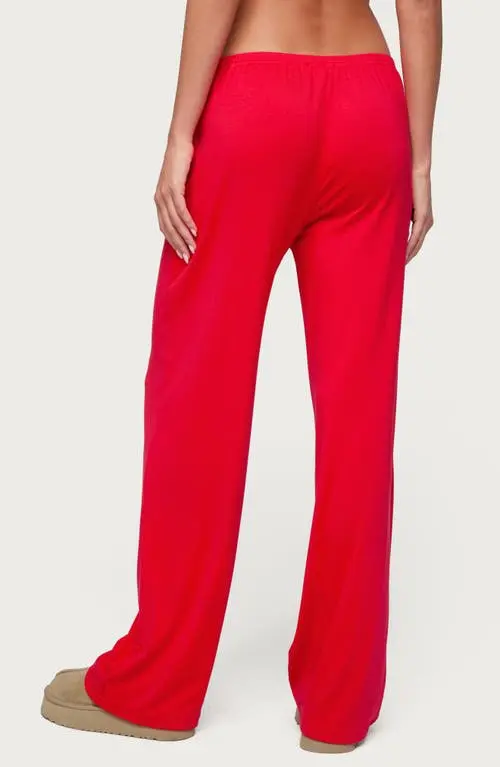 EDIKTED Justina Lounge Pants - Red