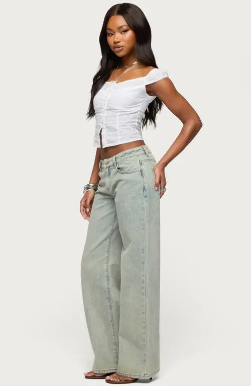 EDIKTED Magda Wide Leg Jeans