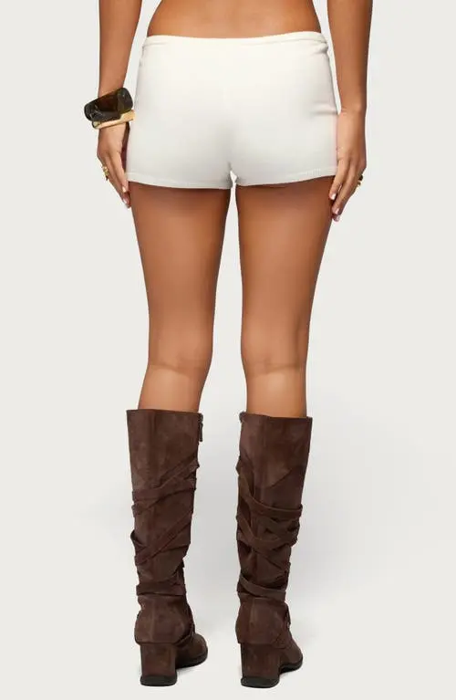 EDIKTED Arianna Knit Shorts - Cream