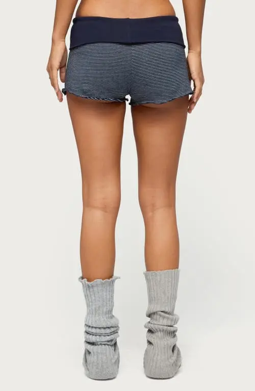 EDIKTED Contrast Stripe Microshorts