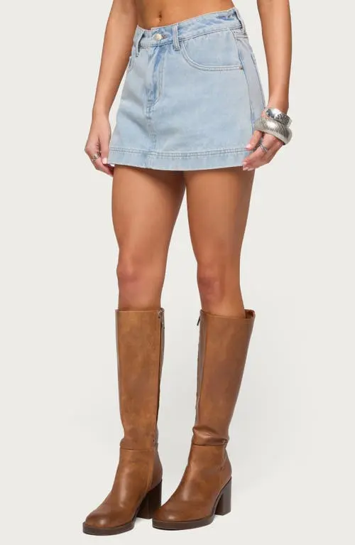 EDIKTED Shanice Low Rise Denim Skort