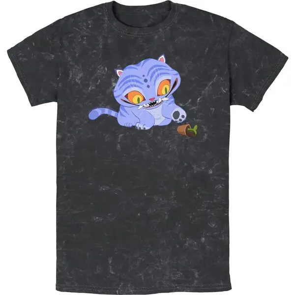 KPOP DEMON HUNTERS Mischievous Derpy Graphic T-shirt - Black