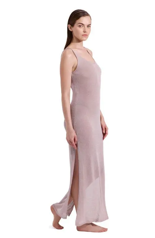LUMA GOTTEX Solar Shimmer Knit Dress Cover-up - Light-pink-silver