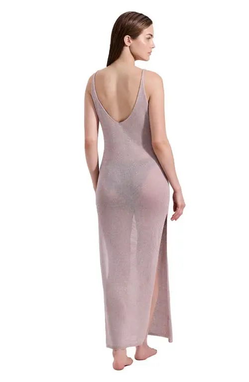 LUMA GOTTEX Solar Shimmer Knit Dress Cover-up - Light-pink-silver