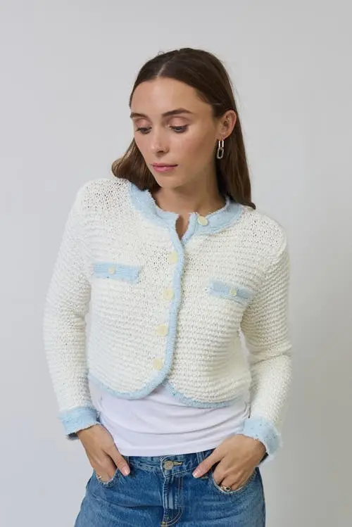 Central Park West Celeste Cropped Cardigan