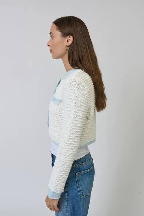 Central Park West Celeste Cropped Cardigan