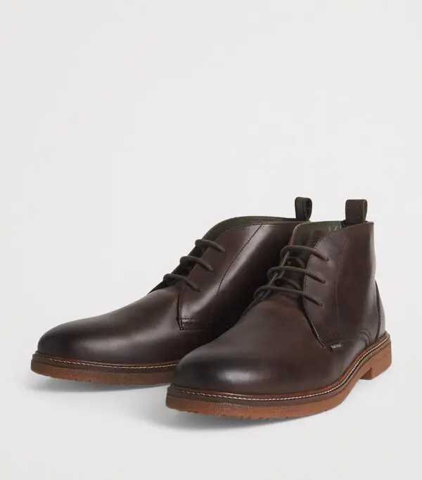 Barbour Leather Kirkstone Desert Boots - Brown