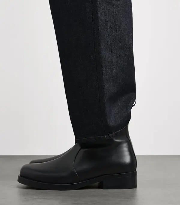 Studio Nicholson Leather Square-toe Boots