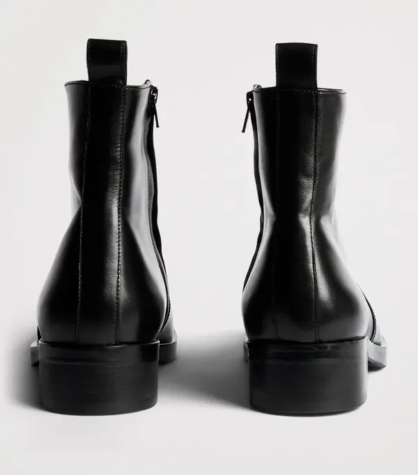 Studio Nicholson Leather Square-toe Boots