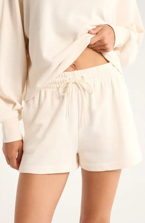Zella French Terry Shorts - Ivory Cream