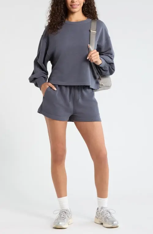 Zella French Terry Shorts - Navy Armada