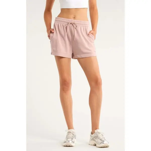 Zella French Terry Shorts - Pink Fawn