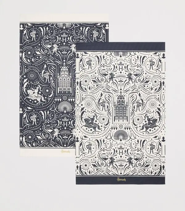 Harrods Cotton Knights Of Brompton Tea Towels