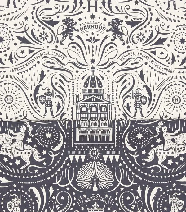 Harrods Cotton Knights Of Brompton Tea Towels