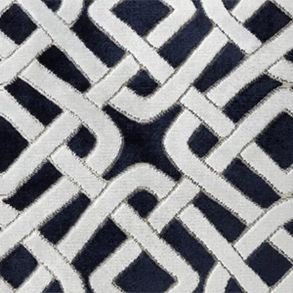 YVES DELORME Entrelac Marine Square Cushion Cover - Navy