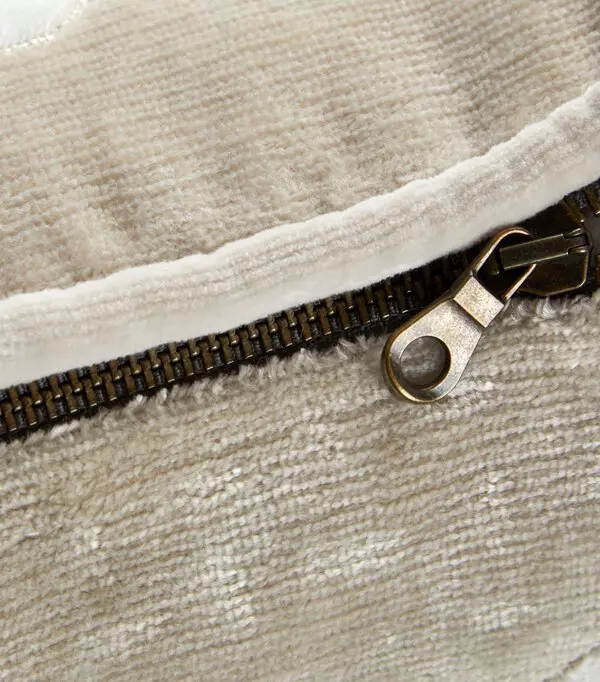 YVES DELORME Entrelac Marine Square Cushion Cover - Neutral