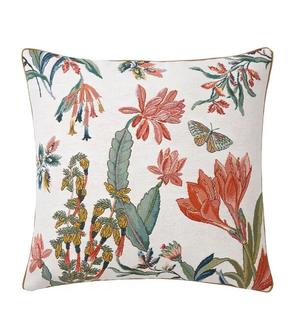YVES DELORME Ezio Square Cushion Cover - White