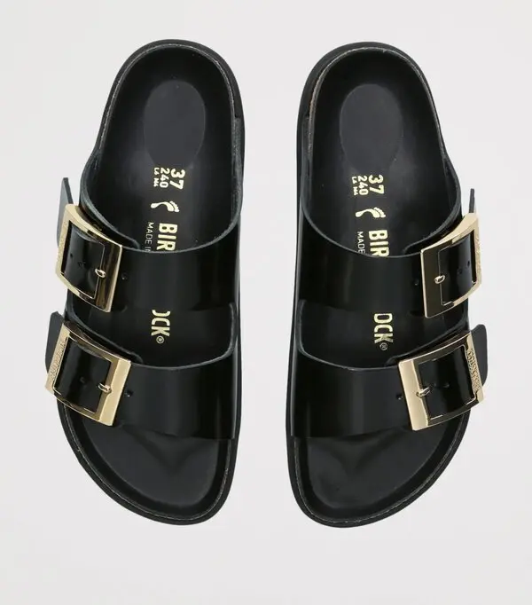 BIRKENSTOCK Leather Arizona Sandals - Black