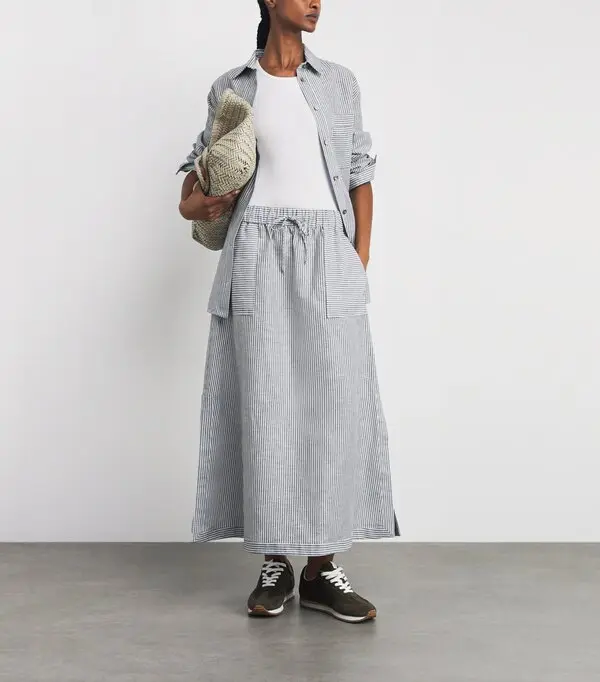 Max Mara Striped Maxi Skirt