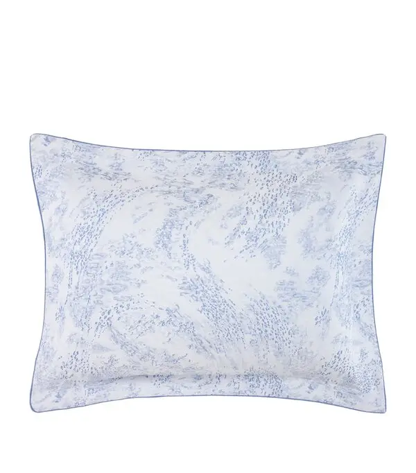 YVES DELORME Ecumes Oxford Pillowcase - Blue