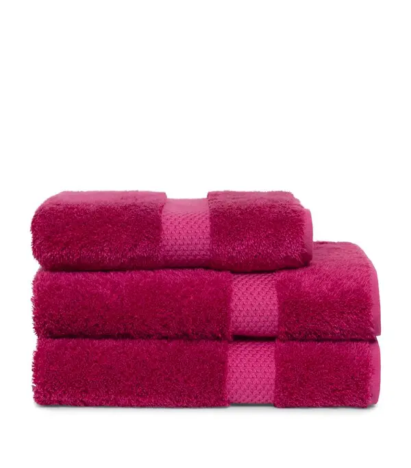 YVES DELORME Toile Hand Towel - Pink