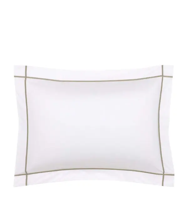 YVES DELORME Athena King Oxford Pillowcase - Green