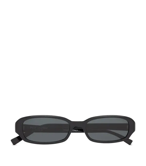 Saint Laurent Acetate Oval Sunglasses - Black