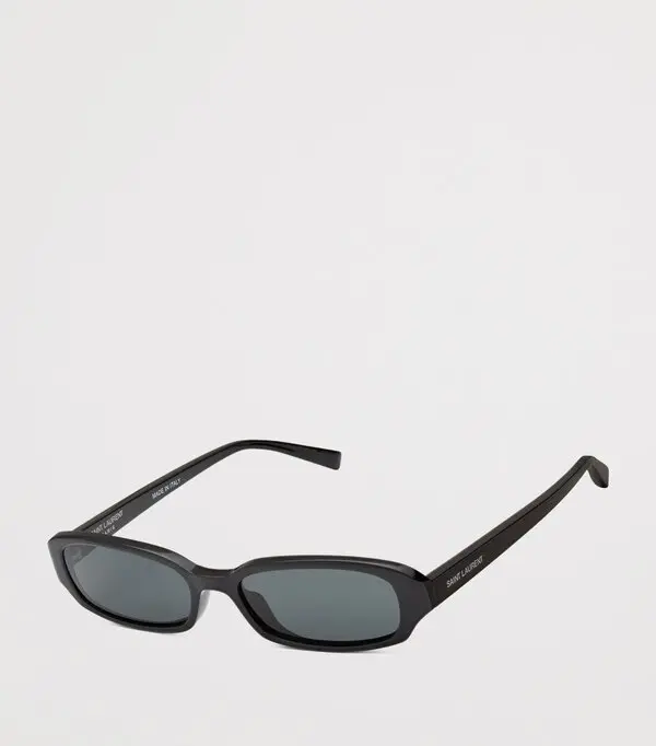 Saint Laurent Acetate Oval Sunglasses - Black