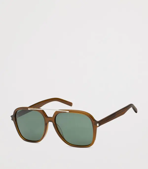 Saint Laurent Aviator 545 Sunglasses - Brown