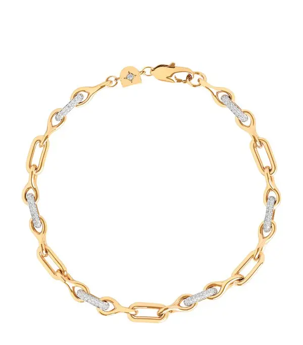 ASTRID & MIYU Pavé Chain Link Bracelet - Gold