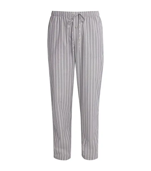 Hanro Cotton Stripe Night & Day Lounge Trousers - Blue