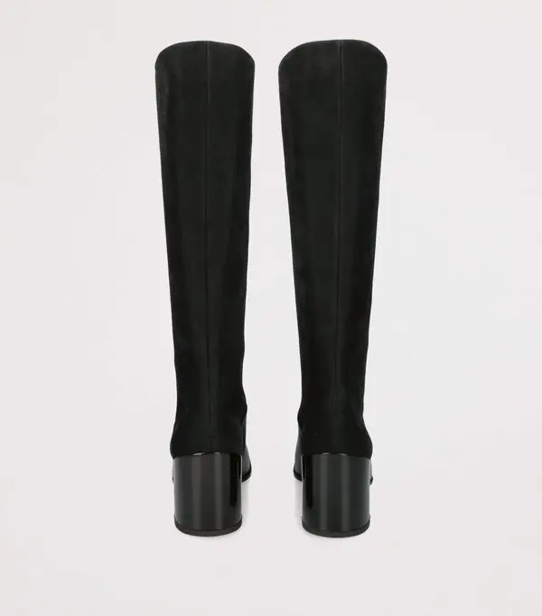 Alaïa Leather Panelled Knee-high Boots 55 - Black