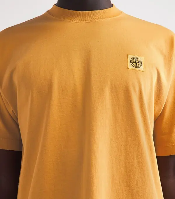 Stone Island Organic Cotton Logo T-shirt - Yellow
