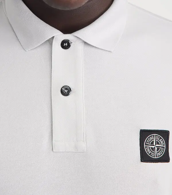 Stone Island Stretch Organic Cotton Polo Shirt - Blue
