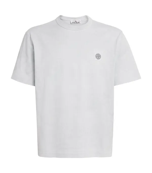 Stone Island Organic Cotton Laminated T-shirt - Blue