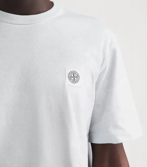 Stone Island Organic Cotton Laminated T-shirt - Blue