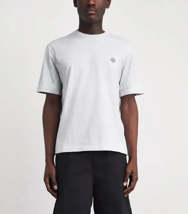 Stone Island Organic Cotton Laminated T-shirt - Blue