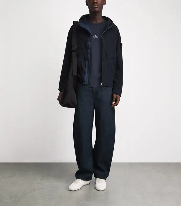 Stone Island Organic Cotton Logo T-shirt - Navy