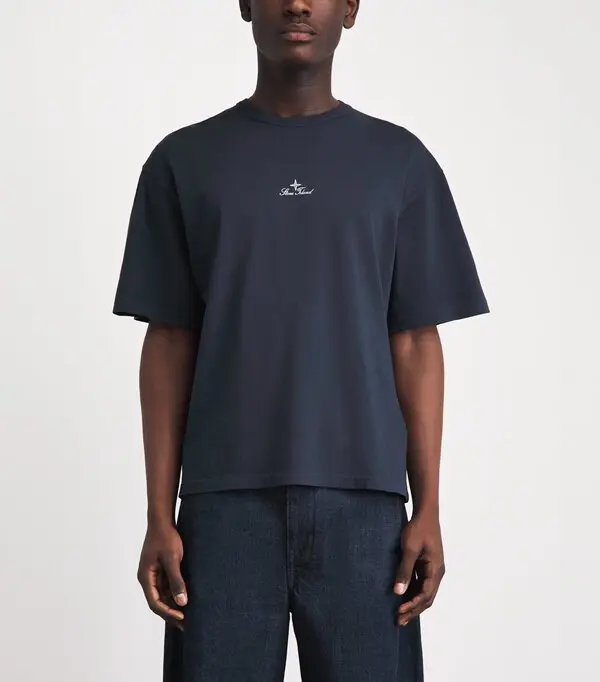 Stone Island Organic Cotton Logo T-shirt - Navy