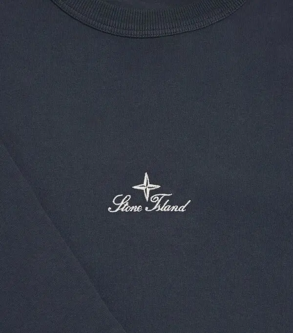Stone Island Organic Cotton Logo T-shirt - Navy