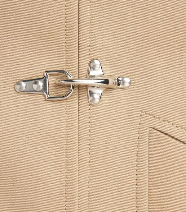 PATOU Cotton Twill Cropped Jacket - Beige