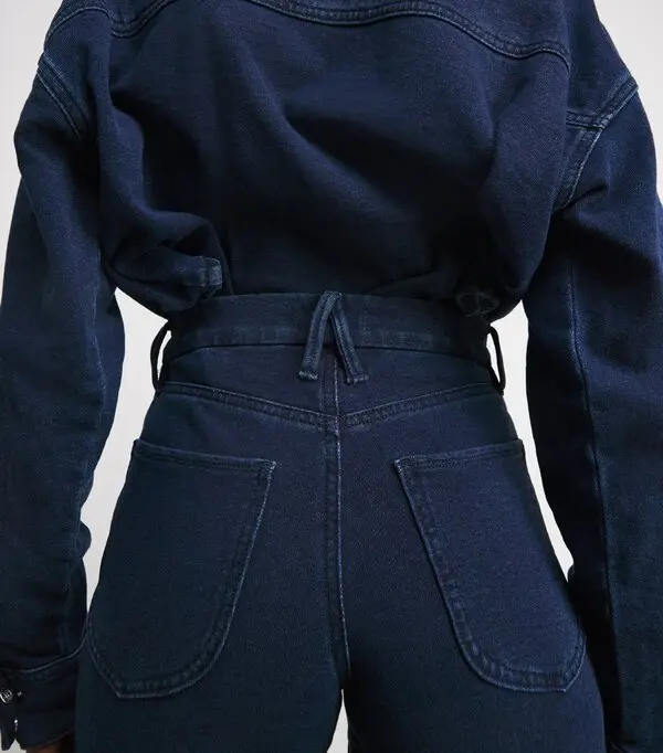 Good American Cropped Jeanius Palazzo Trousers